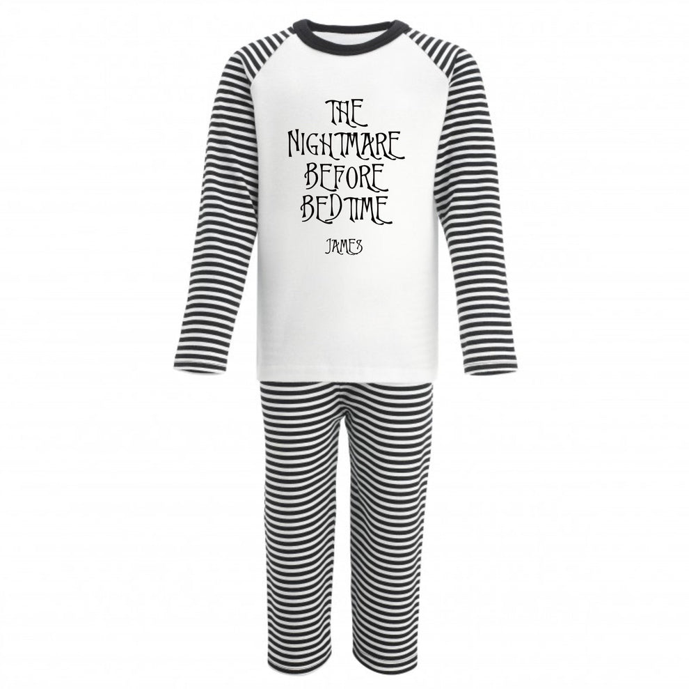 Children's birthday pyjamas, Personalised Nightmare Before Bedtime Pyj ...